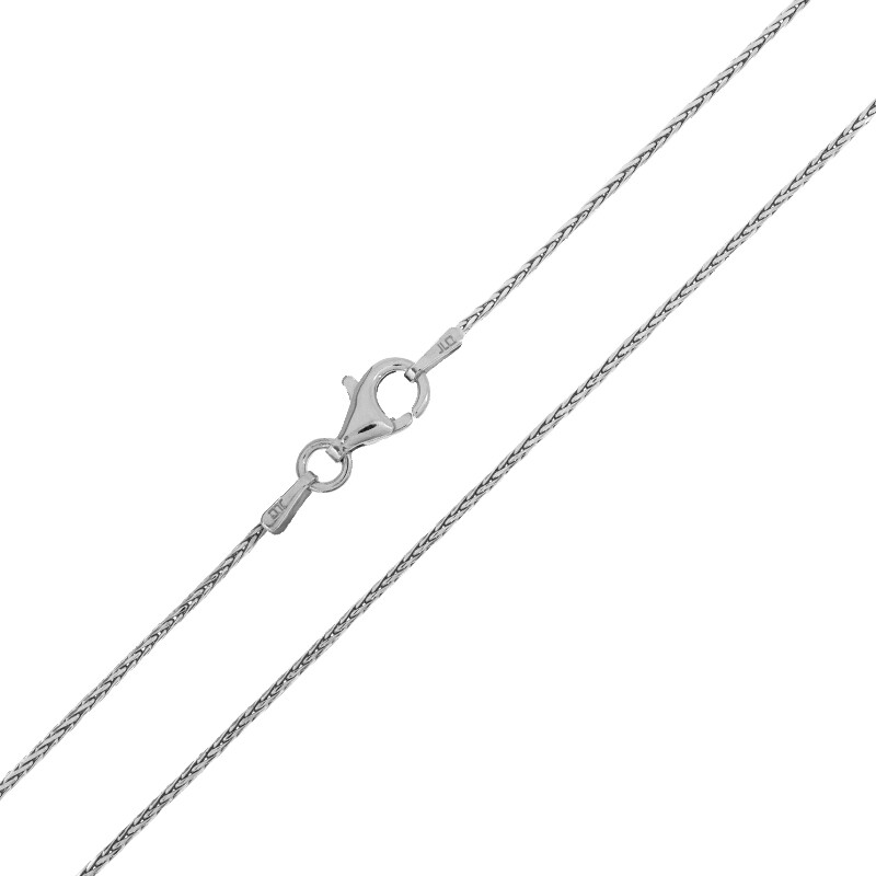 Raffinierte 925 Sterling Silber geflochtene Kette, 80cm