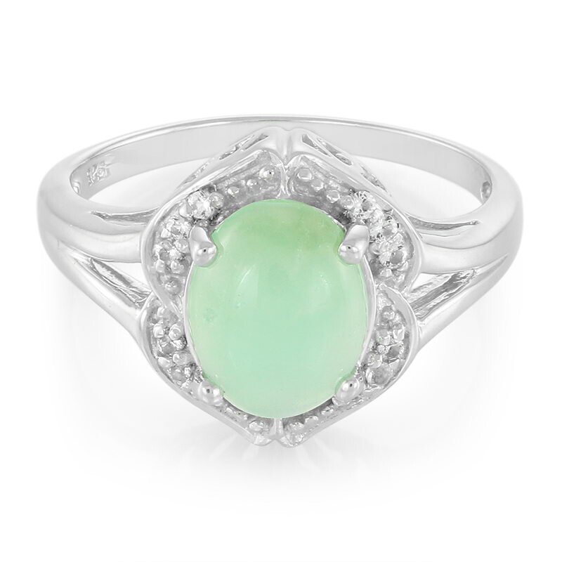 Kaiserlicher Chrysopras-Silberring-1666HL | Juwelo Schmuck