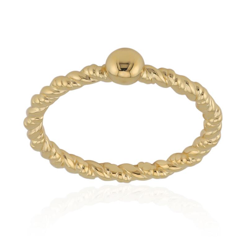 Gedrehter Ring aus vergoldetem Sterlingsilber