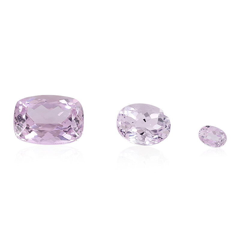 Brasilianischer Kunzit Trio Edelstein-Set, 11,736 ct