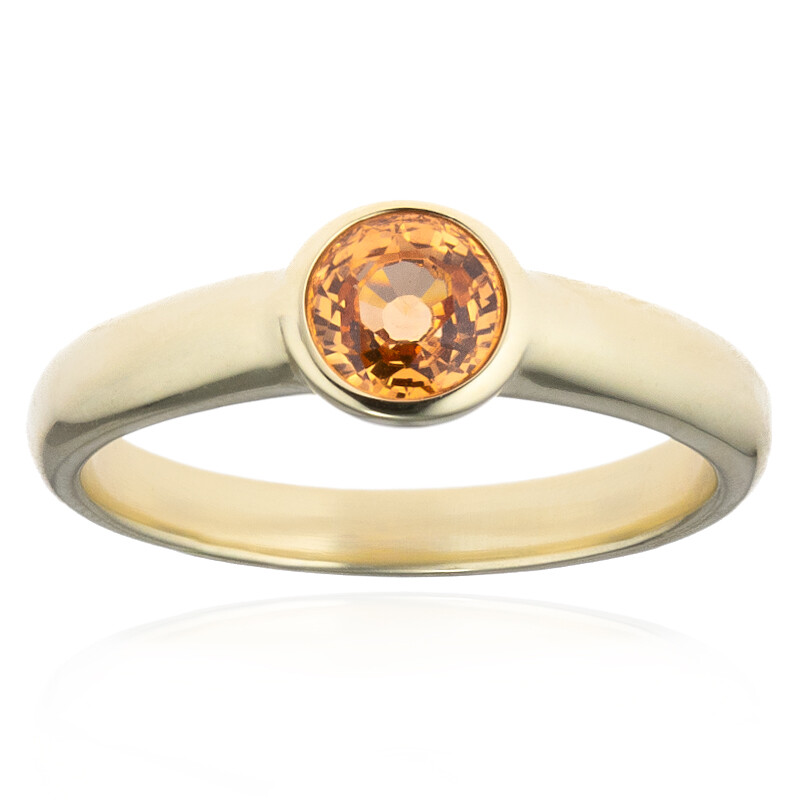 Strahlender 0,55 ct Mandarin-Granat 9K Gold Ring, Nigeria