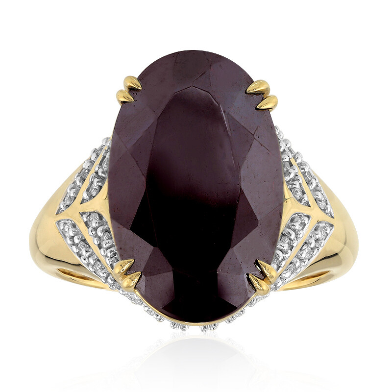 Namibia Cuprite 18K Gold Ring, Diamanten, 18,21ct