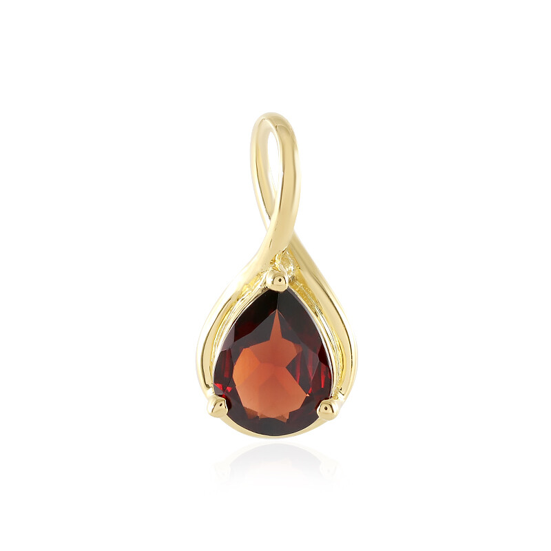 Mosambik-Granat Vergoldeter Silber-Anhänger, 1,742ct