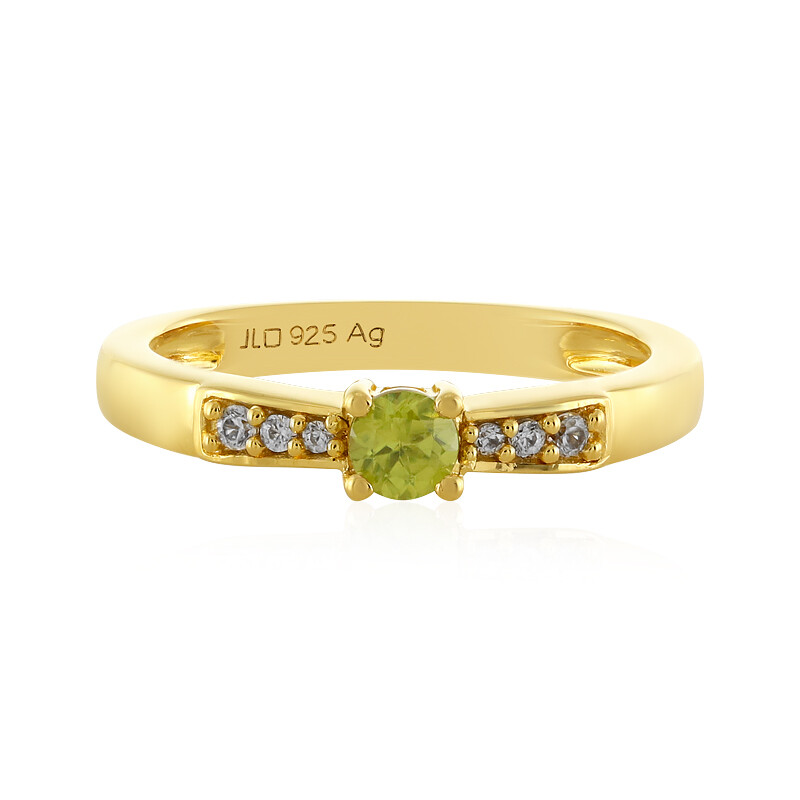Brasilianischer Capelinha Sphen 925 vergoldet Ring, 0,18ct