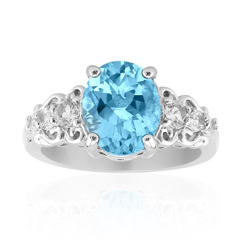 Himmelblauer Topas-Silberring-4662PM | Juwelo Schmuck