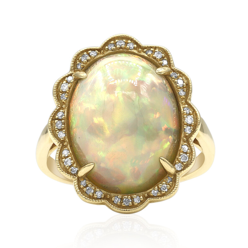 Yellow opal ring store